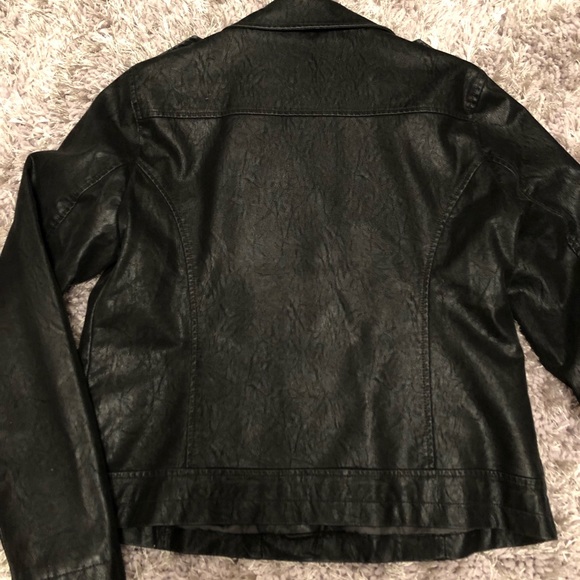 blanc noir | Jackets & Coats | Bnci Faux Suede Distressed Leather Moto Jacket | Poshmark
